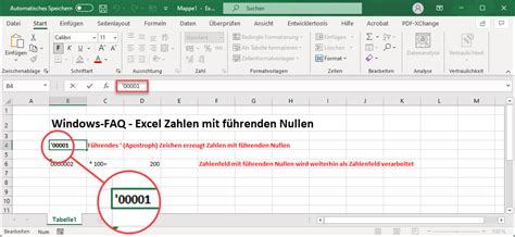 Excel Trick Führende Nullen Bei Zahlen Windows Faq