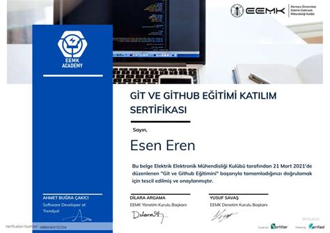 Esen Eren Linkedin‘de Git Github