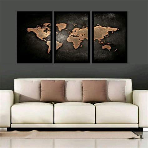Quadro Decorativo Mapa Mundi no Elo Neo Decorações B