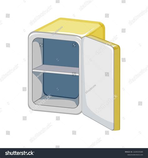 Empty Fridge Refrigerator Cartoon Empty Fridge Stock Vector Royalty