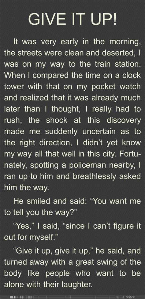 Give It Up R Kafka