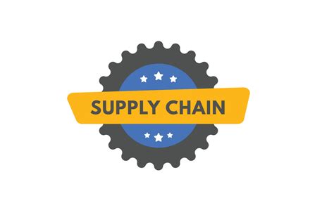 Bouton De Texte De La Chaîne Dapprovisionnement Chaîne D