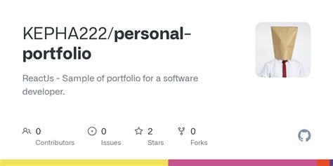 Github Kepha222 Personal Portfolio Reactjs Sample Of Portfolio For A Software Developer