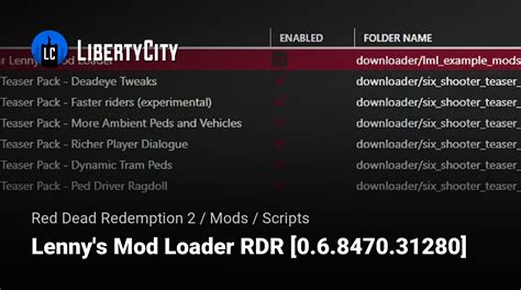 Lennys Mod Loader Rdr 06847031280 For Red Dead Redemption 2