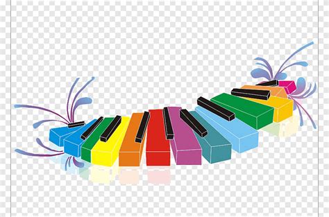 피아노 건반 음악 컬러 Png Pngegg