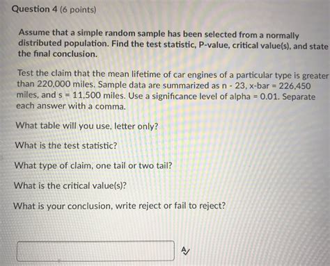 solved question 1 6 points test the claim using the