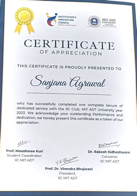 Sanjana Agrawal On Linkedin Iic Innovation Gratitude