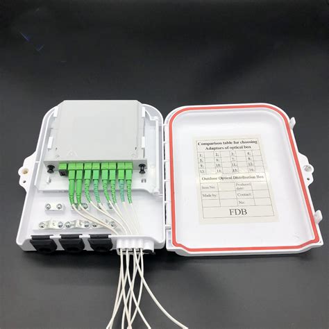 1 8 Splitter Module Ftth Fiber Optic Spliter Box Uncut Cable Abs White