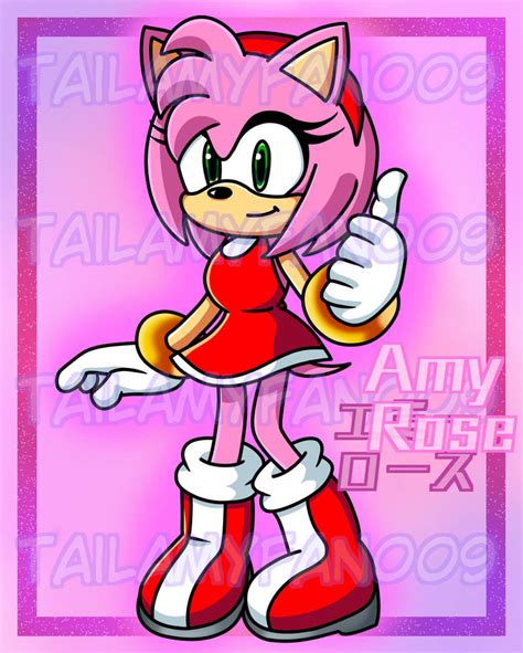 Amy Rose Render Redraw By Tailamyfan009 On Deviantart