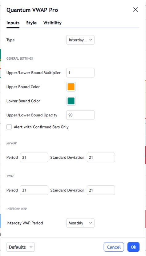 Configuring The Vwap Pro Indicator For Tradingview Quantum Trading Indicators For Tradingview
