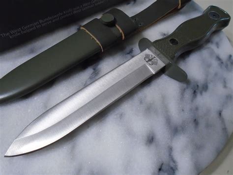 Bundeswehr German Military Combat Dagger Knife Fixed Blade W Sheath 10