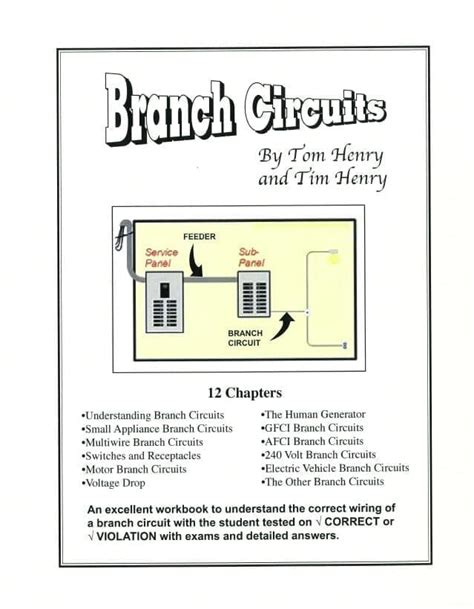 Branch Circuits Workbook Tom Henrys Code Electrical Classes Inc And Bookstore