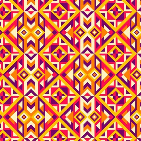 Free Vector Flat Design Colorful Geometric Pattern