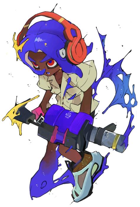 Octoling Player Character And Octoling Boy Splatoon And 1 More Drawn