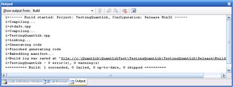 Quantlib Installation In Visual C 2008