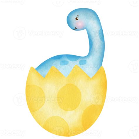Cute Dinosaur Clipart In Watercolor Style 21096414 Png