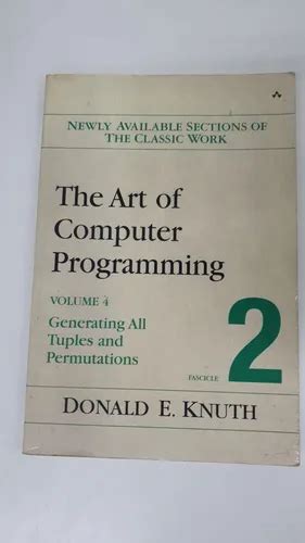 Livro The Art Of Computer Programming 2 Volume 4 Donald E Knuth V6973 Parcelamento Sem Juros