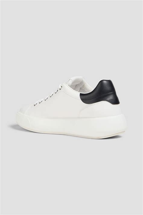 Stuart Weitzman Sw Pro Two Tone Leather Sneakers The Outnet
