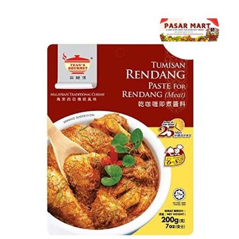 Teans Gourmet Rendang Dry Curry Paste For Meat 200g Shopee Singapore