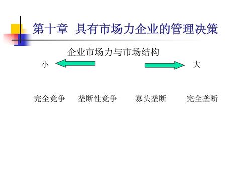 华科大 管理经济学 具有市场力企业的管理决策word文档在线阅读与下载无忧文档