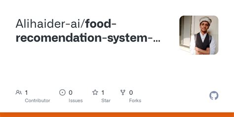 GitHub Alihaider Ai Food Recomendation System Using Machine Learning