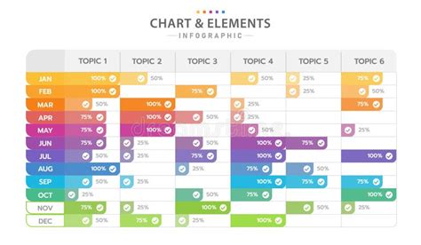 Infographic Template For Business Monthly 12 Steps Modern Project Planing Table Diagram With