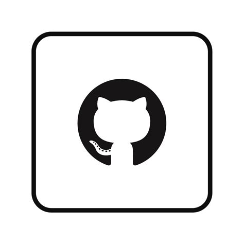 Download Black Outline Square Github Icon In Svg Vector Or Png