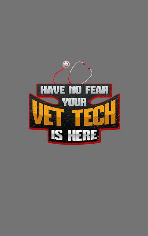 Vet Tech Have No Fear Your Vet Tech Is Here Drawing By Kanig Designs
