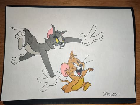 Tom Jerry Cartoon Pencil Sketches