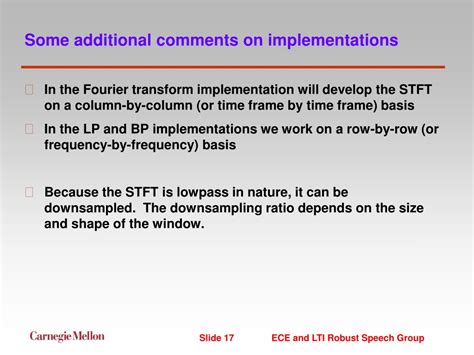 Ppt Short Time Fourier Transform Theory And Implementations