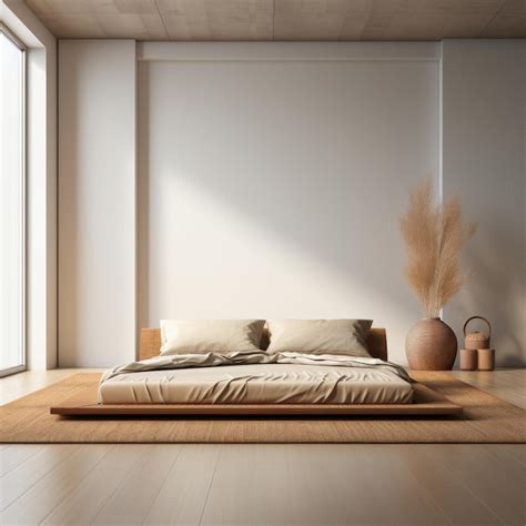 Premium Photo Bed In Bedroom Next To Window