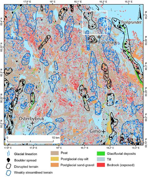 Quaternary Geology Sgu Data And Glacial Bedforms In Ne Uppland