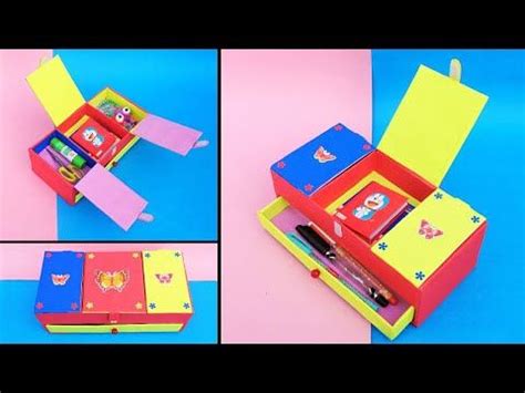 DIY Pencil Case How To Make Pencil Organizer Box From Wasted