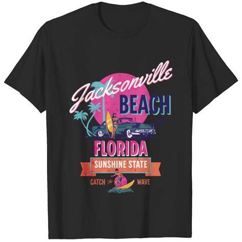 Jacksonville Beach Retro Florida T Shirts Sold By Moresimplemore Sku