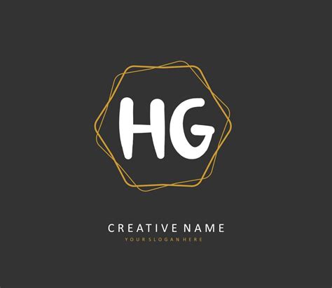 HG Initial Letter Handwriting And Signature Logo A Concept Handwriting