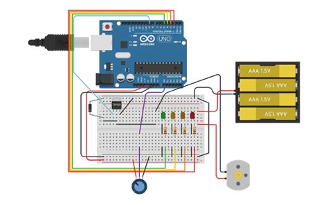 circuit design motor controlado tinkercad