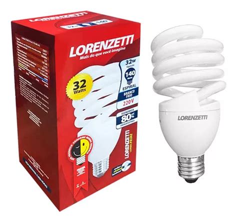 Lâmpada Led Espiral w v E k Branca Lorenzetti Cor da luz Branco frio K