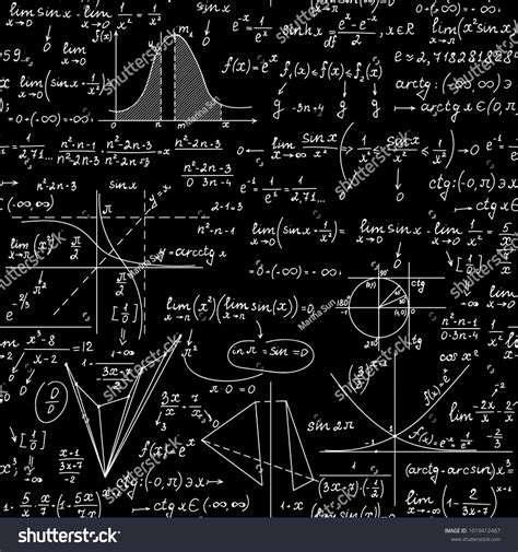 Math Vector Seamless Texture Formulas Calculations Stock Vector Royalty Free 1019412487
