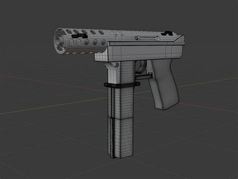 3d Tec 9 Gun Turbosquid 1619482