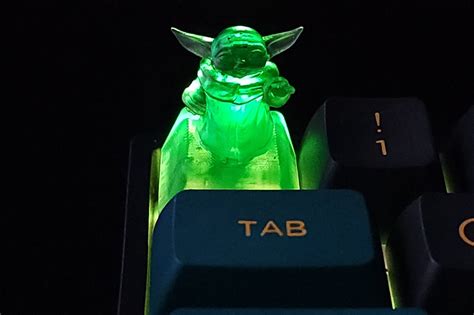Baby Yoda RGB Custom Artisan Keycap Etsy