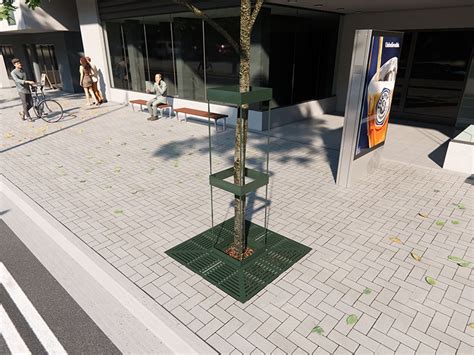 Evergreen Tree Grate Square With Square Inner Landmark Products