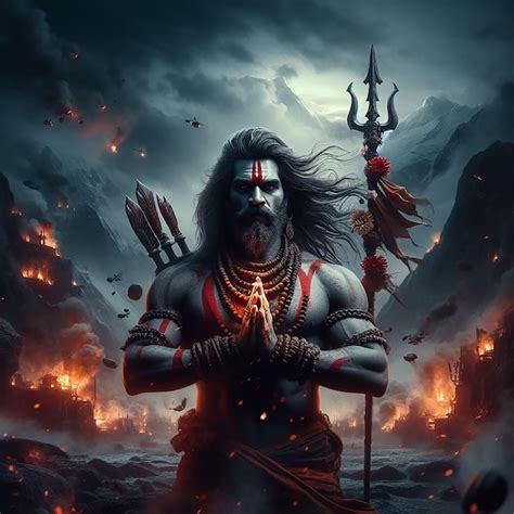 Premium Photo Mahadev Realistic Angry Dangerous Mood Image