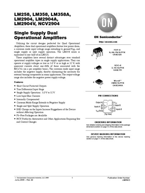 Data Sheet Amplifier Operational Amplifier