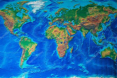 Famosa Planisfero Fisico Alta Risoluzione 2022 Cartina Geografica Mondo