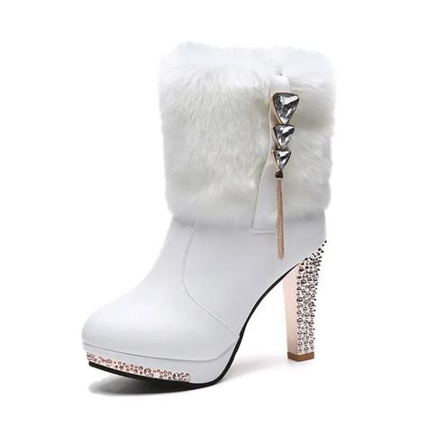 Womens Decor High Heeled Short Boots Temu