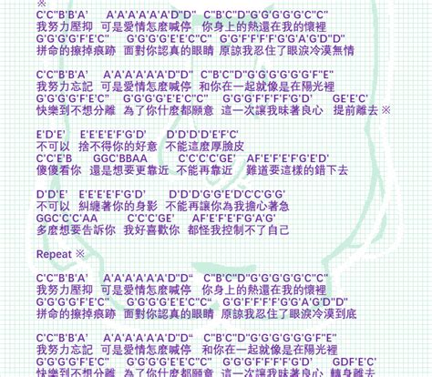 嚟曬譜 愛情怎麼喊停曾沛慈