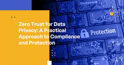 Zero Trust For Data Privacy A Practical Approach To Compliance And Protection
