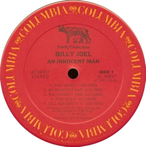 Music Crates Billy Joel ‎ An Innocent Man 1983