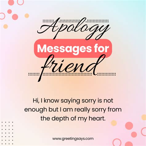 Apology Messages For Friend