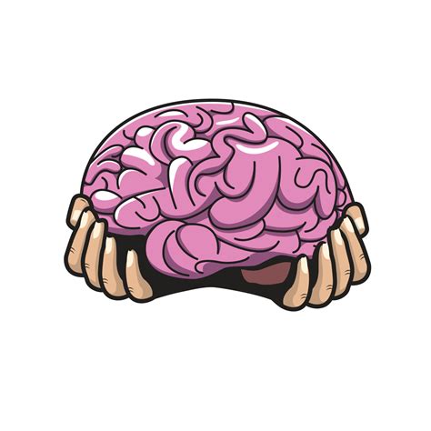 Brain And Hands Illustration Vector Design 8258123 Vector Art At Vecteezy